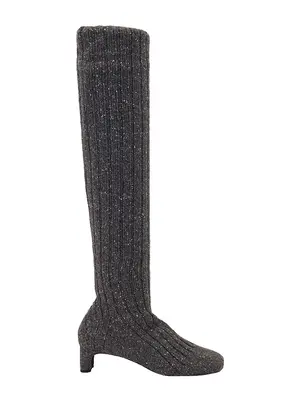 Jeffrey Campbell Knit Boots - Grey