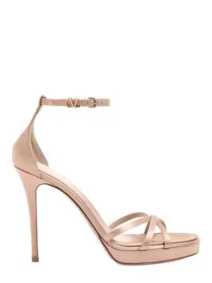 Valentino Garavani Satin High Heel Sandals - Neutrals