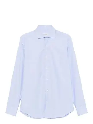 TINTORIA MATTEI 954 Patterned-jacquard Shirt - Blue