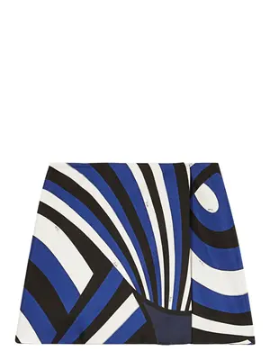 Emilio Pucci Iride-print Silk Skirt - Blue