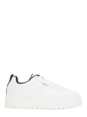 Hugo Logo-patch Platform Sneakers - White