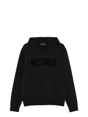 Michael Kors Tufted Logo Hoodie - Black