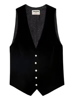 Zadig&Voltaire Emaux Velvet Vest - Black