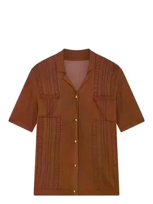 DONDE ESTEBAN Guayabera Shirt - Brown