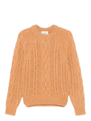 MARANT ETOILE Elka Cable Knit Sweater - Brown
