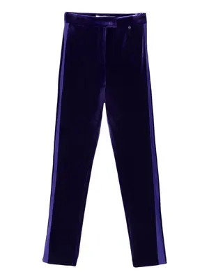 NISSA High-waisted Velvet Trousers - Purple