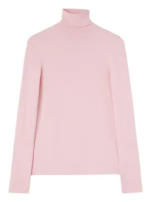 JIL SANDER High-neck Ribbed Jumper - Pink