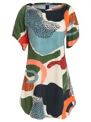 LYGIA & NANNY Allat Abstract-print Mini Dress - Blue