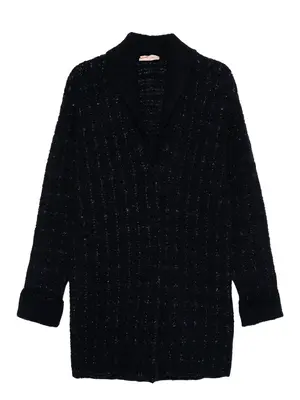 TWINSET Check-pattern Cardigan Coat - Blue