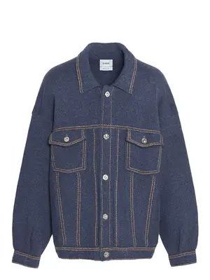 BARRIE Oversized Denim Jacket - Blue