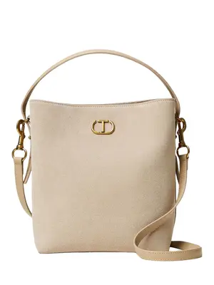TWINSET Leather Bucket Bag - Neutrals