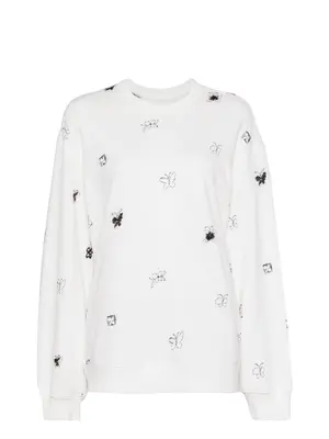 JNBY Butterfly Embellished Sweatshirt - White
