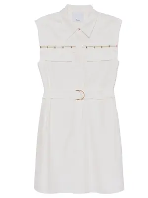 Acler Stanbrook Sleeveless Shirt Dress - Neutrals