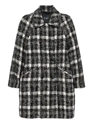 FAY Double-breasted Coat - Black