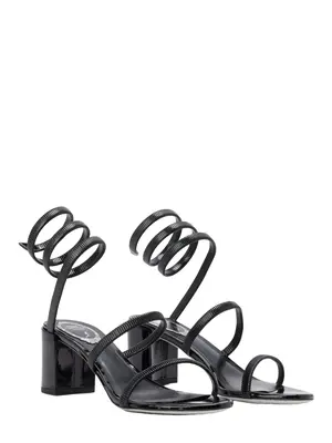 Rene Caovilla Leather Sandals - Black