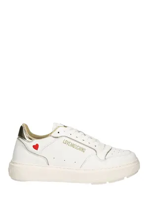 Moschino Leather Trainers - White