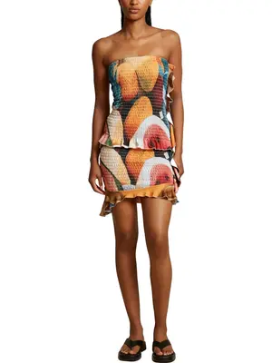 DONDE ESTEBAN Salpicon Ruched Top - Orange
