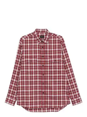 Brioni Checked Shirt - Red