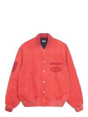 StÜssy Canvas Varsity Jacket - Red
