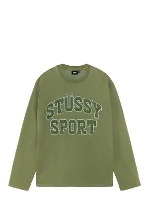 StÜssy 2 Tone Cotton Mesh Crew - Green