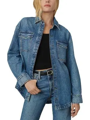 Joe's Jeans The Katrina Embellished Denim Shirt - Stargaze