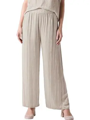 Eileen Fisher Wide-leg Ankle Pants - Almond