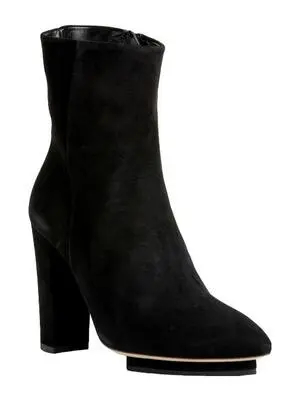 BEAUTIISOLES Teresa Pointed Toe Platform Bootie - Black