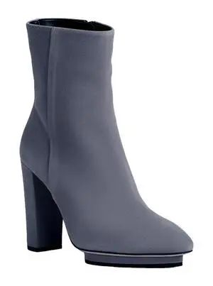 BEAUTIISOLES Teresa Pointed Toe Platform Bootie - Gray