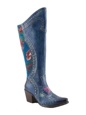 SPRING STEP SHOES Mallorie Knee High Boot - Blue