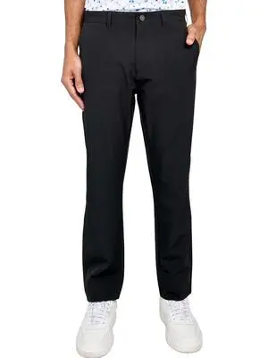 CON.STRUCT Regular Fit Solid Flat Front Performance Golf Pants Black