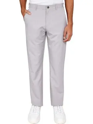 CON.STRUCT Regular Fit Solid Flat Front Performance Golf Pants - Stone