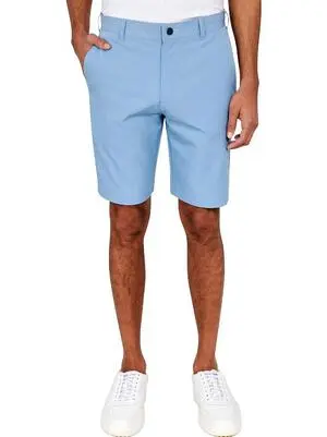 CON.STRUCT Regular Fit Recycled Performance Golf Shorts - Blue