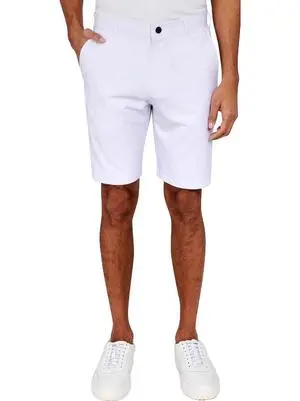 CON.STRUCT Regular Fit Recycled Performance Golf Shorts - White