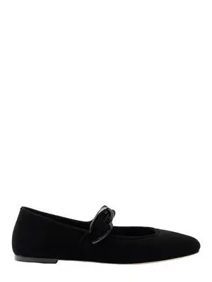Larroude Verona Kitten Heel Ballet Flats - Black