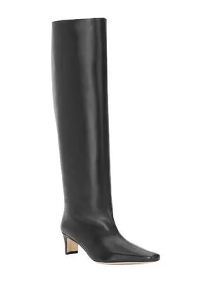 Staud Wide Shaft Wally Knee High Boots Black