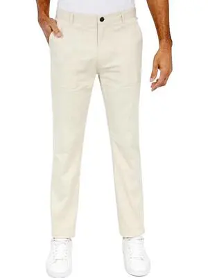 BROOKLYN BRIGADE Slim Fit Cotton Stretch Utility Pants - Ecru