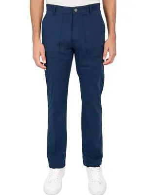 BROOKLYN BRIGADE Slim Fit Cotton Stretch Utility Pants - Navy
