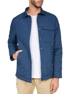 BROOKLYN BRIGADE Brooklyn Brigade Water Repellent Quilted Shirt Jacket Blue