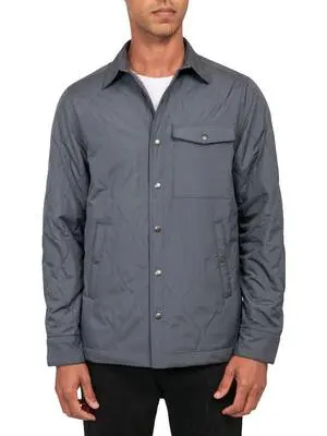 BROOKLYN BRIGADE Water Repellent Quilted Shirt Jacket - Grey