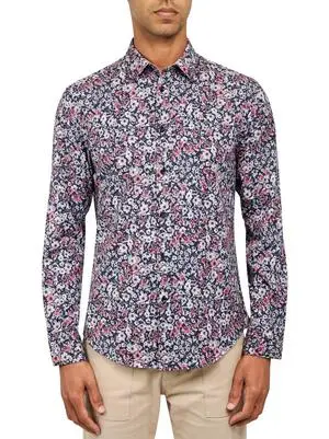 BROOKLYN BRIGADE Slim Fit Floral Long Sleeve Shirt - Multi