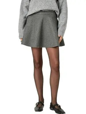 English Factory Flared Miniskirt - Charcoal