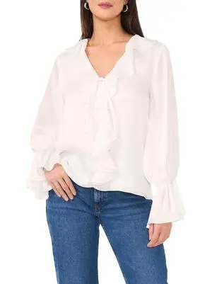 Vince Camuto Ruffle Detail Top - New Ivory