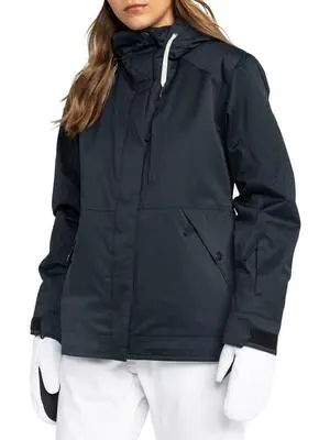 Roxy Roxy Billie Water Resistant Hooded Insulated Jacket Anthracite