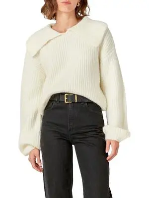English Factory English Factory Collar Chunky Sweater Ivory