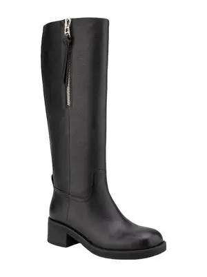Aerosoles Morisson Knee High Boot - Black Pebbled Leather