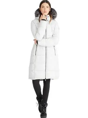 Pajar Pajar Jupiter Stretch Long Quilted Puffer Silver