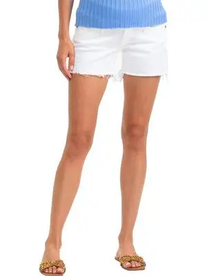 PIETRO BRUNELLI Distressed Denim Shorts - White