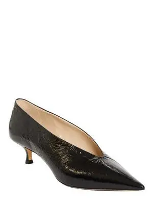 Le Monde Beryl Babouche Kitten Heel Pumps - Black