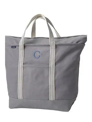 LANDS' END Canvas Zip Tote Silver Graphite