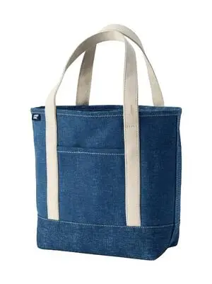 LANDS' END Open Top Canvas Tote Bag - Denim Blue